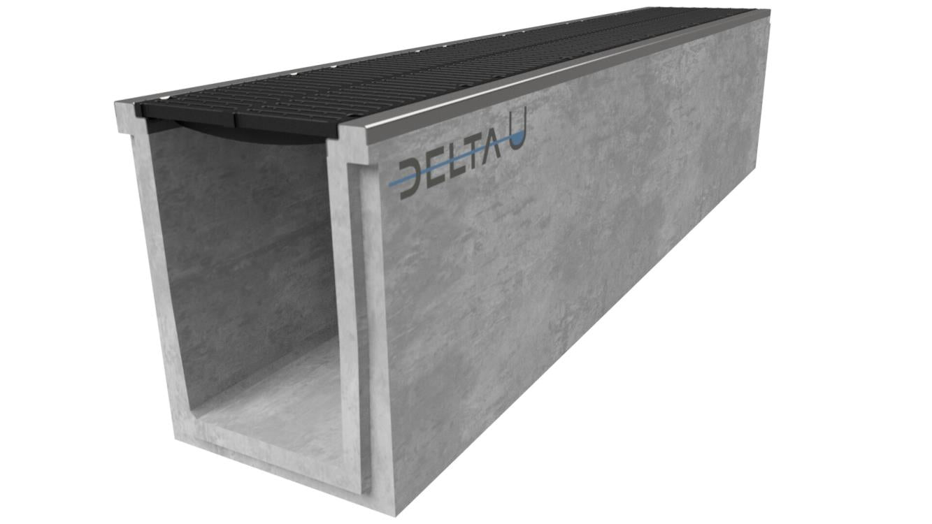 Roostergoot 4060. D400. Inliggend. L=1m. Gietijzerrooster – dwtn-nl