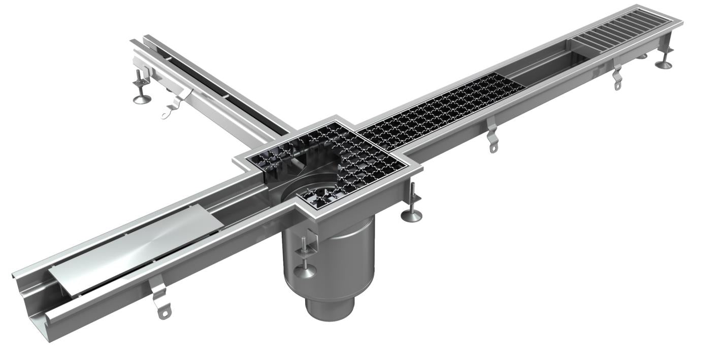RVS roostergoot 300mm breed, S300. Staafrooster. M/125KN – DWTN